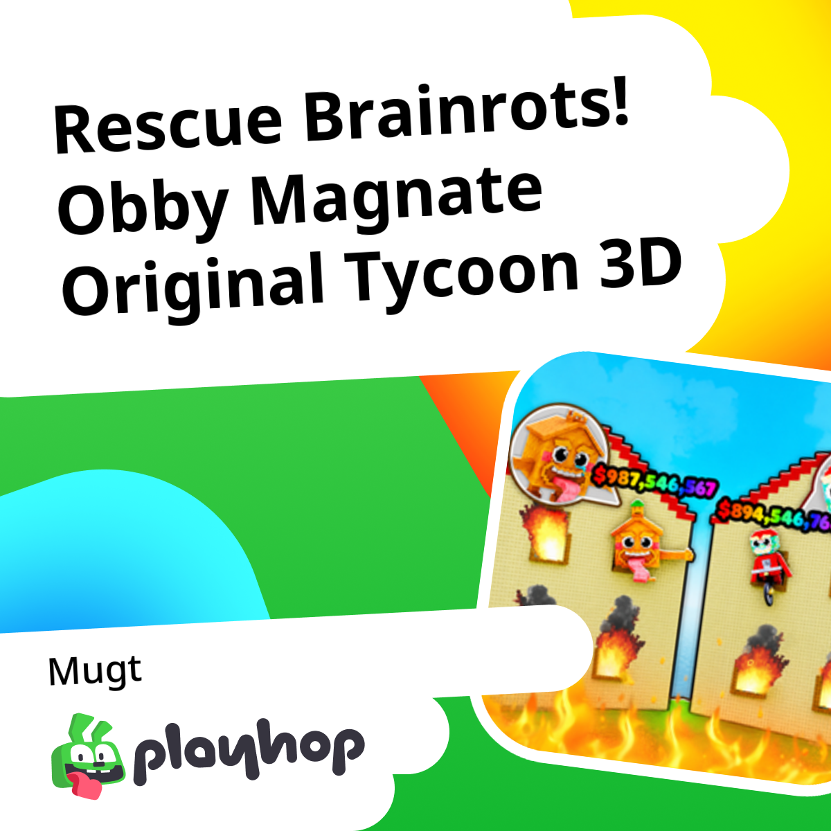 Rescue Brainrots! Obby Magnate Original Tycoon 3D: Playhop onlaň mugt oýnaň