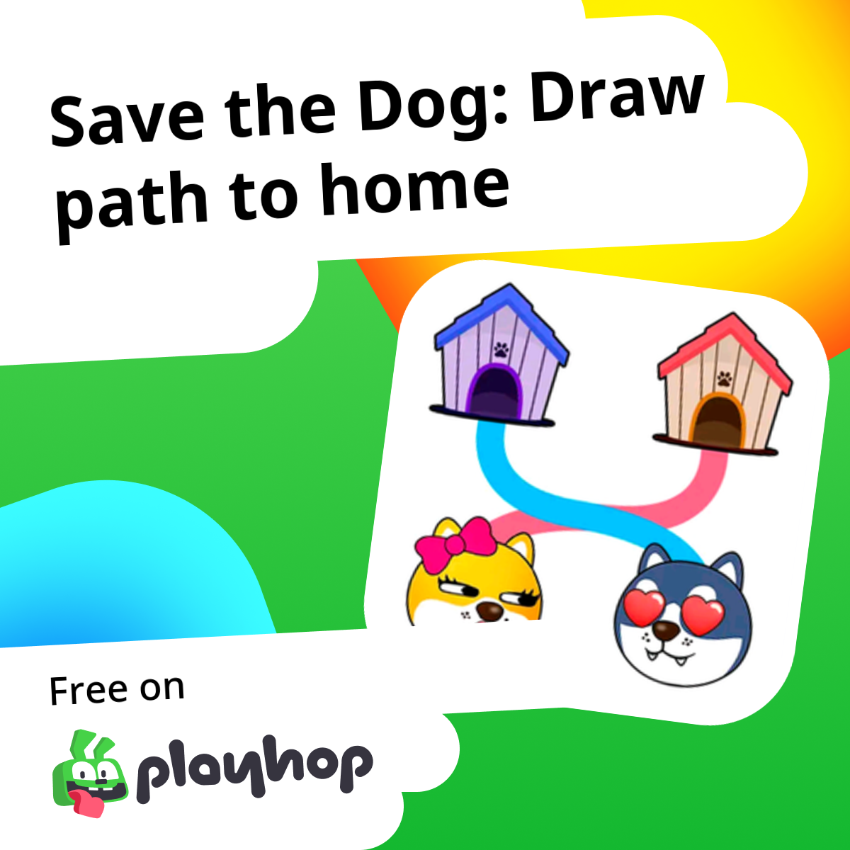 Save the Dog: Draw path to home: Play Online For Free On Playhop