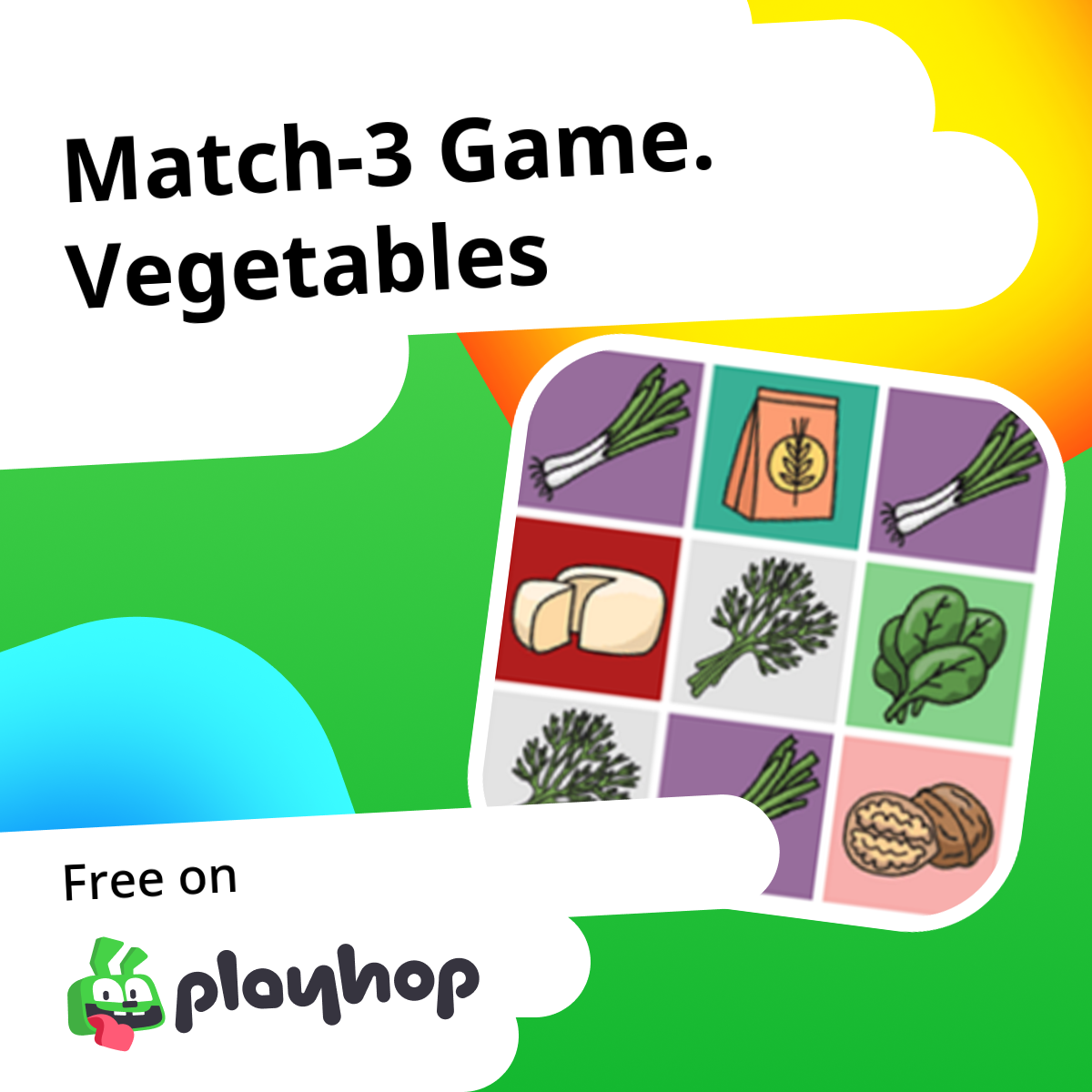 Match-3 Game. Vegetables: Play Online For Free On Playhop