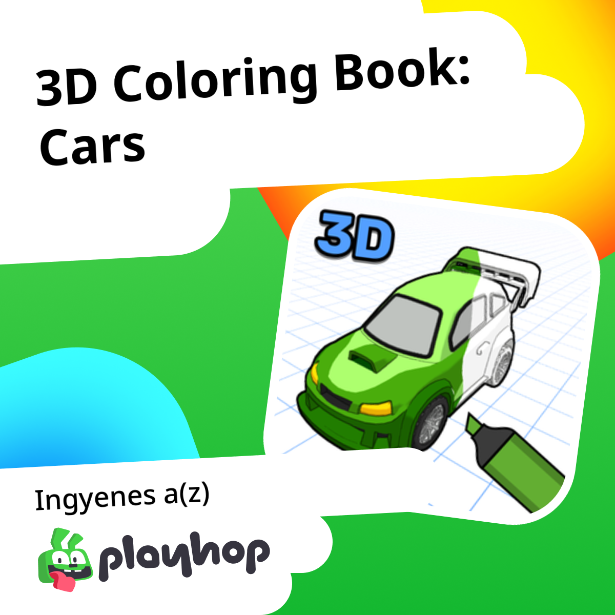 3D Coloring Book: Cars: Játssz ingyen online a(z) Playhop oldalán