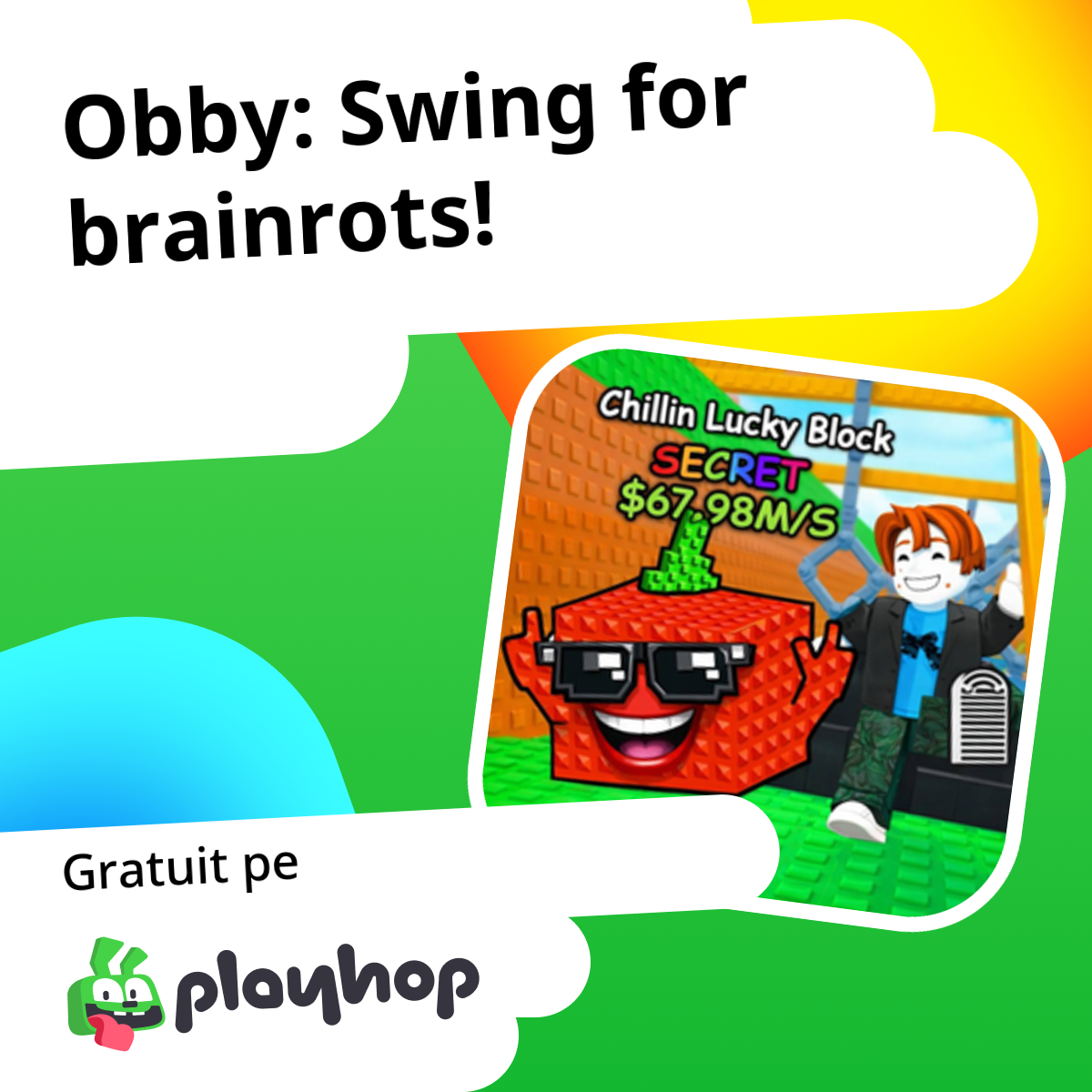 Obby: Swing for brainrots!: Joacă Online Gratuit pe Playhop