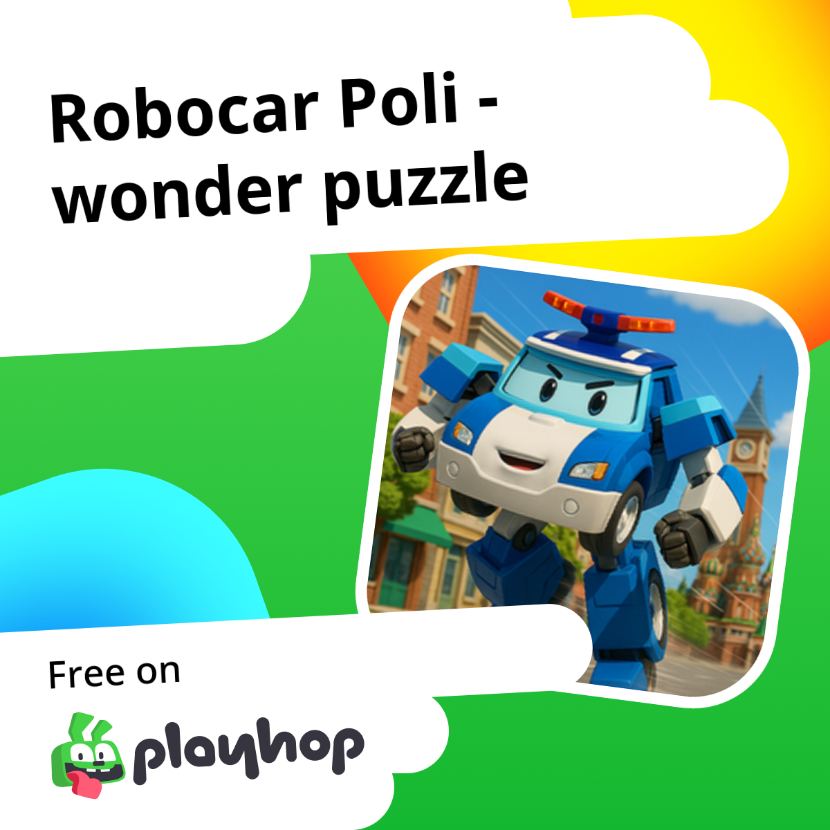 Robocar Poli - wonder puzzle (by UnderConstructionGames): Play Online ...
